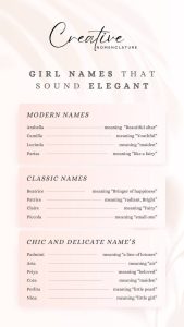 300 Fancy Girl Names That Sound Elegant ( With Meanings )
