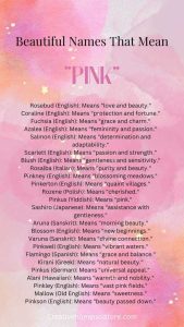 66 Gentle Names That Mean Pink For Boys & Girls