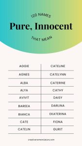 120 Names That Mean Pure or Innocent - Creative Nomenclature
