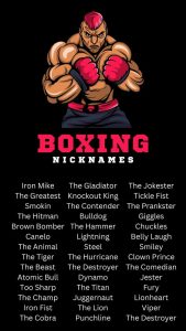 165 Fierce Boxing Nicknames for Boxing Champions